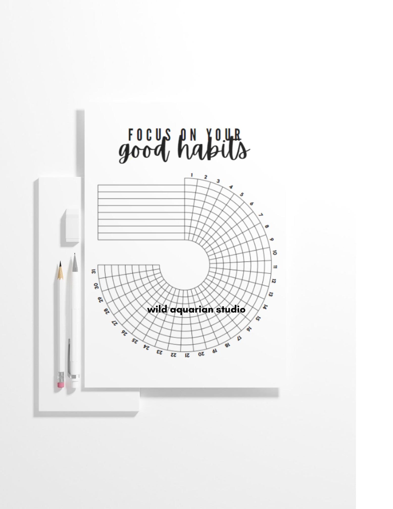 Focus on Good Your Habits - Motivation Challenge - Monthly Wheel Habit ...