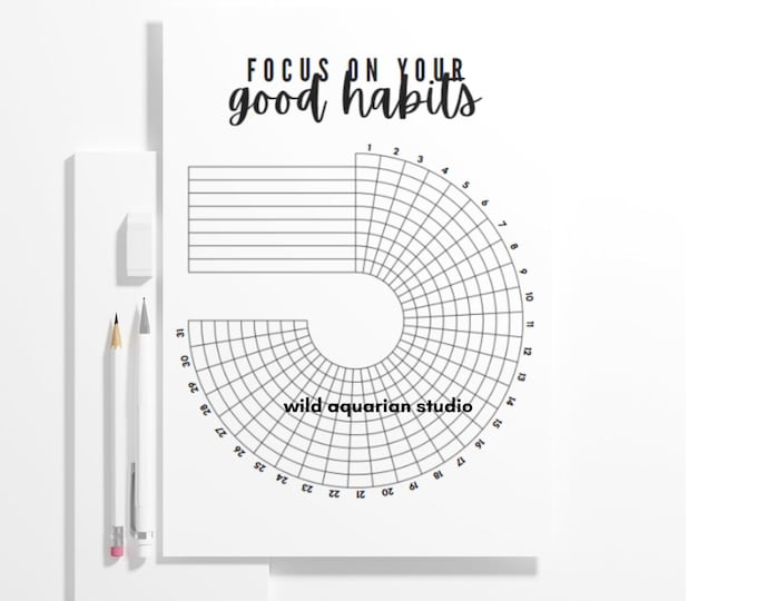 Focus on Good Your Habits - Motivation Challenge - Monthly Wheel Habit ...