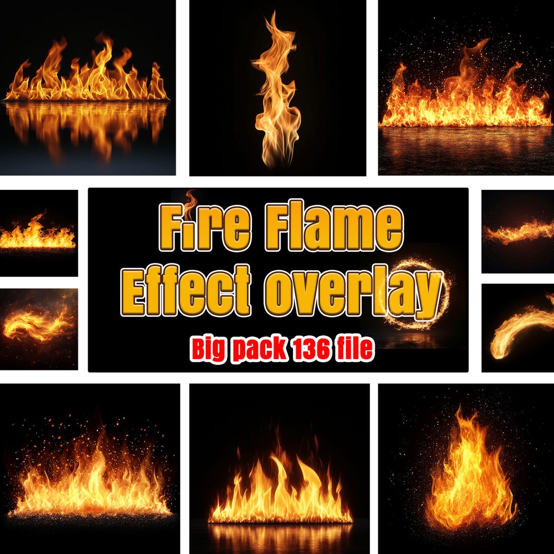 Fire Flame Glowing Light Overlay Effect , 136 Fire Flame Overlays on ...
