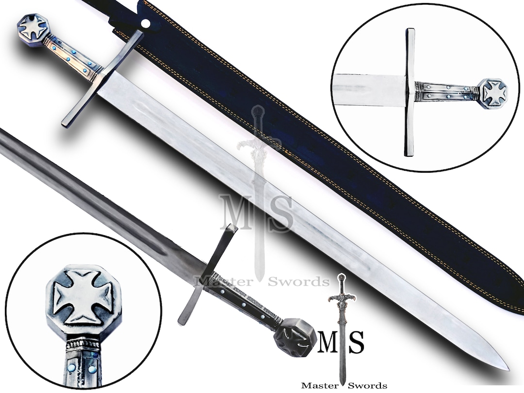 Crusader Holy Cross Knights Templar Long Sword Carbon Steel Razor Sharp ...