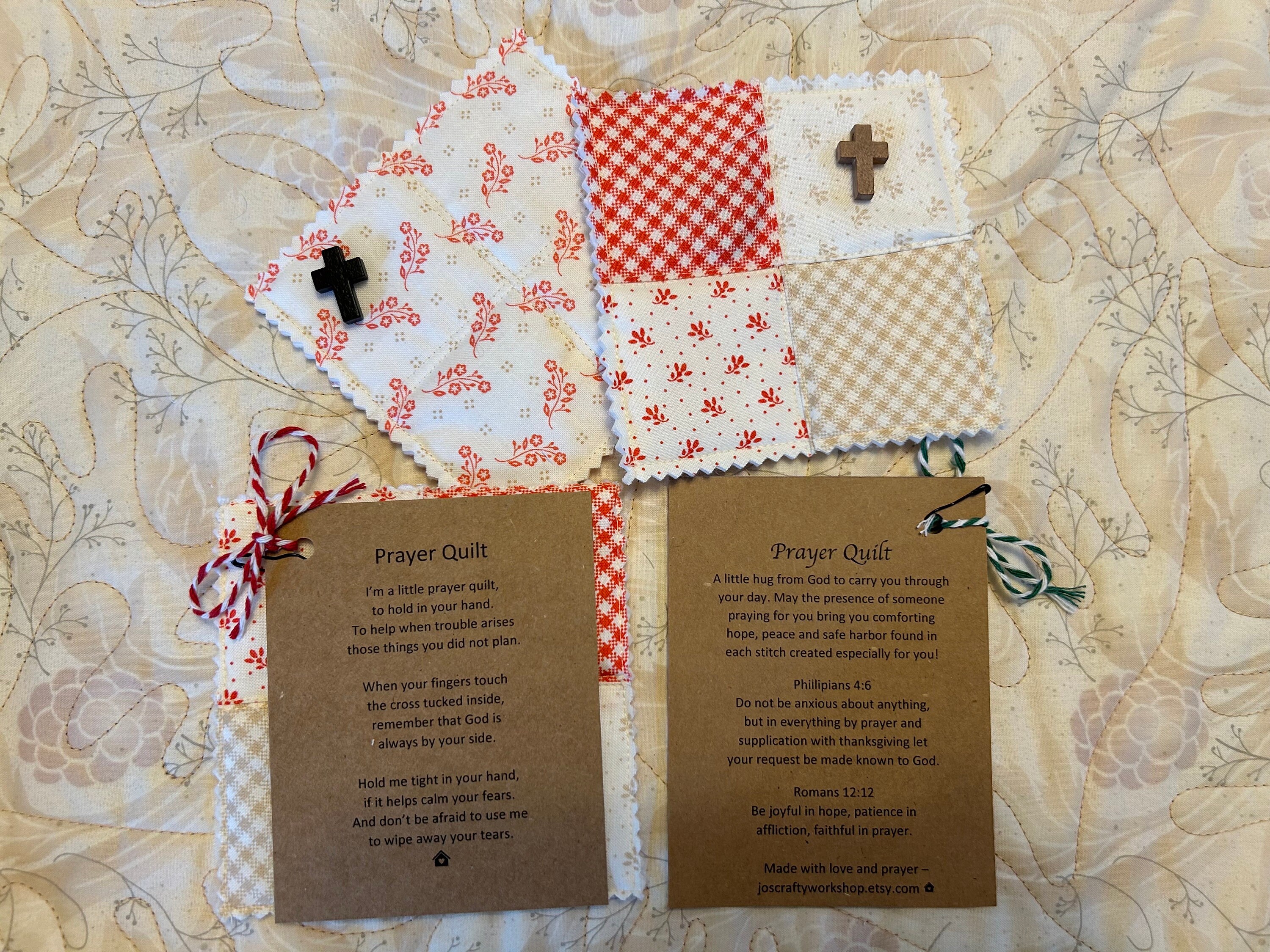 Mini Prayer Quilt, Pocket Prayer Quilt With Cross - Etsy