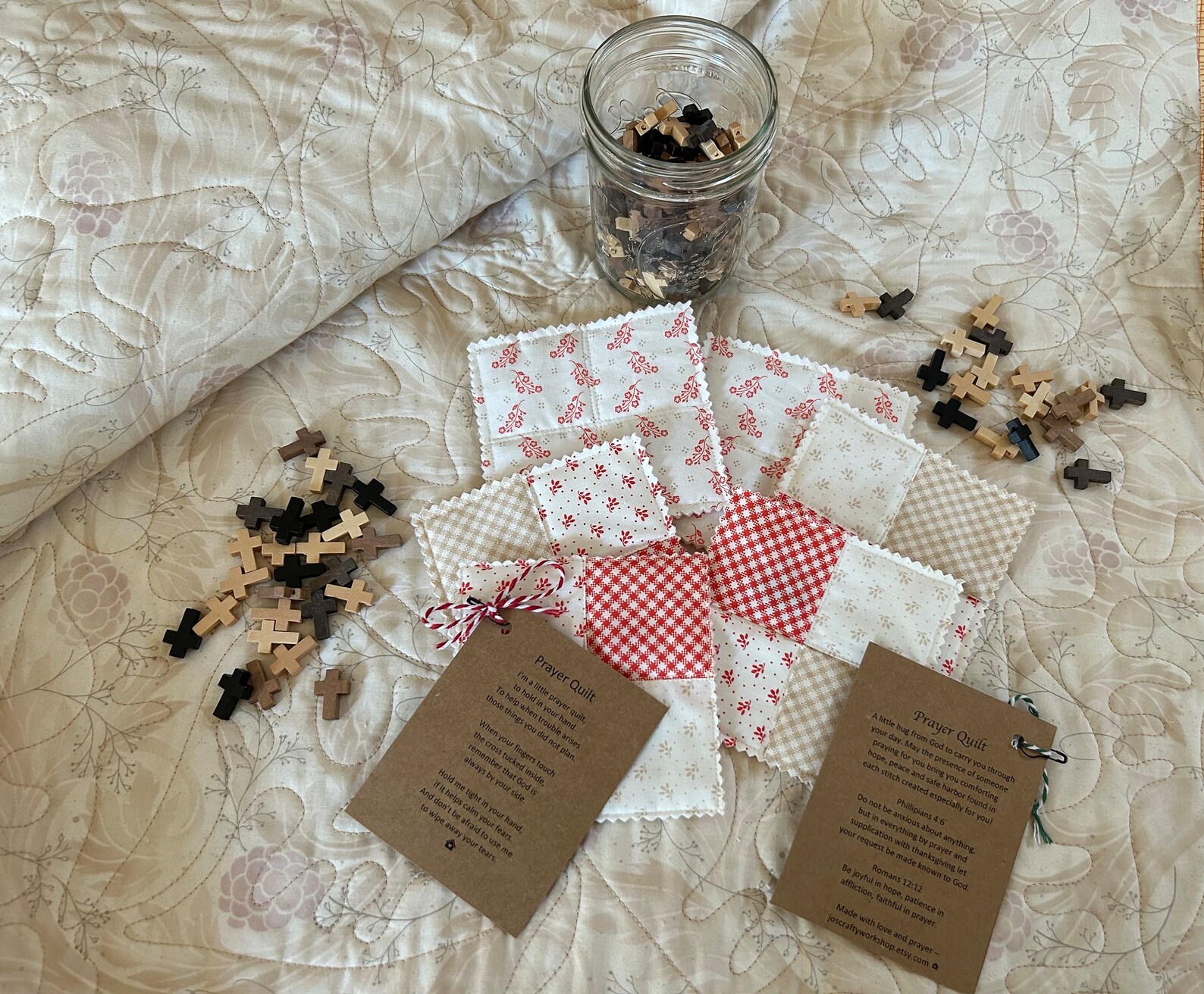 Mini Prayer Quilt, Pocket Prayer Quilt With Cross - Etsy