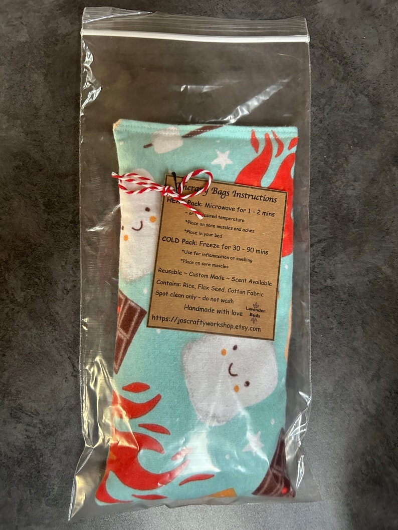 Microwavable Rice & Flaxseed Bag | Hot or Cold | Natural | Stress ...