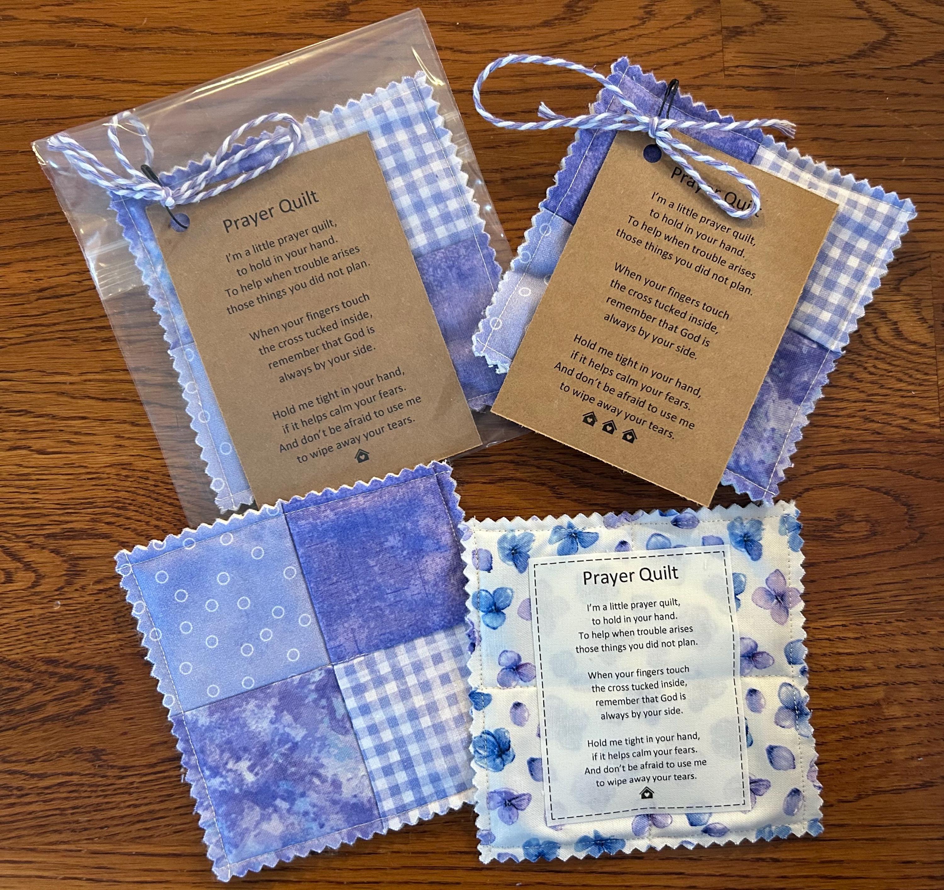 Handmade Pocket/mini Prayer Quilt: Lavender With Cross Inside and ...