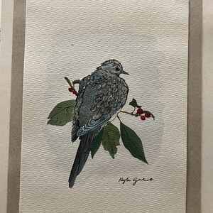 Gouache Bird Painting, Ready to Frame - Etsy