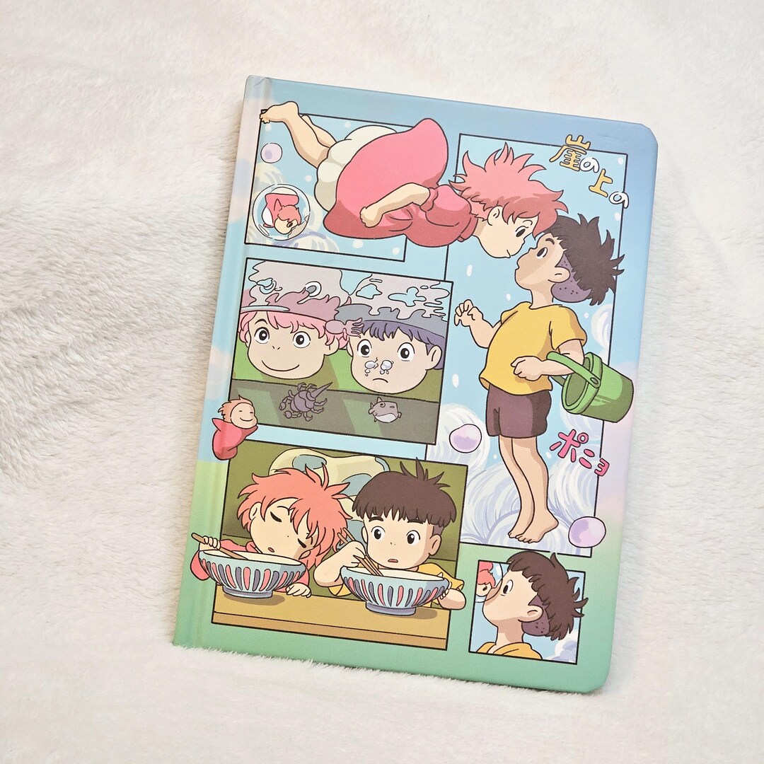 Ponyo Notebook- Studio Ghibli, Anime, Colored, Hard Cover - Etsy