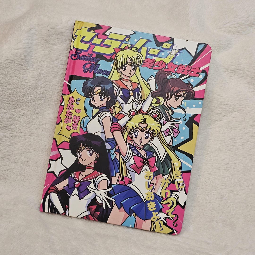 Sailor Moon & Sailor Scouts Notebook- Anime, Colored, Hard Cover - Etsy