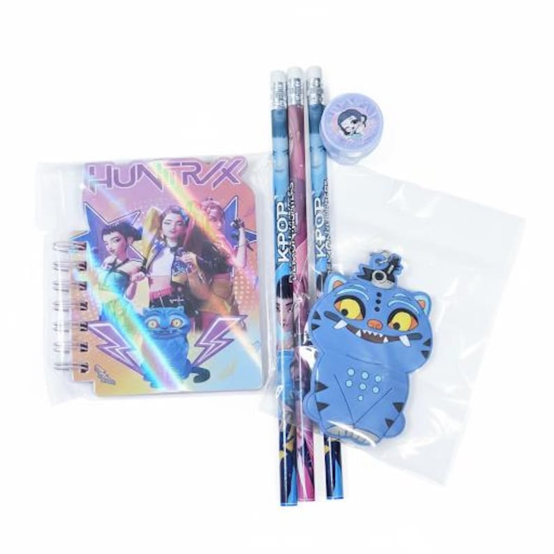 K-pop Demon Hunter Mini Stationery Gift Set Bundle – Pens, Pencils ...