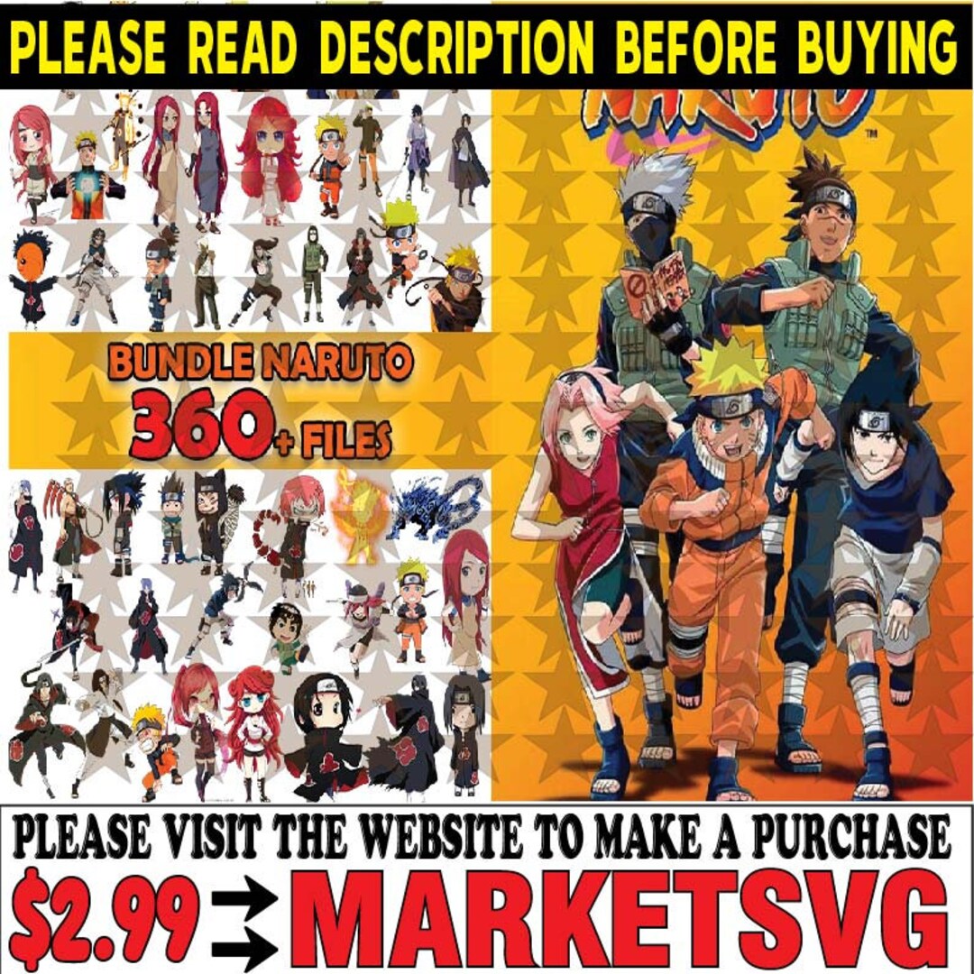 Bundle 360 Files Naruto Png Naruto Bundle Png Mega Bundle - Etsy UK