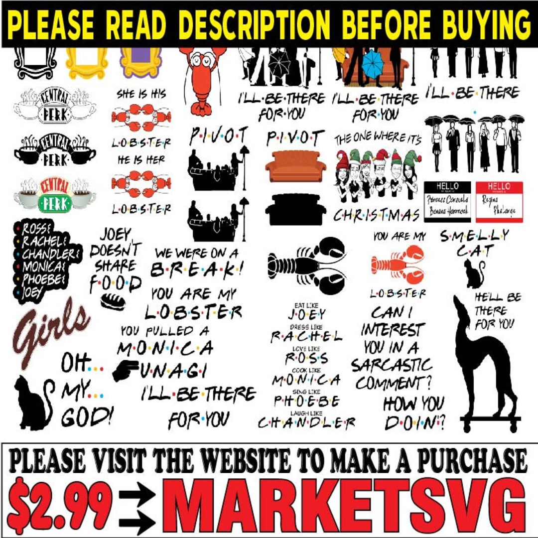 Bundle 37 Files Friends Tv Show Svg Bundle Friends Tv Show - Etsy UK