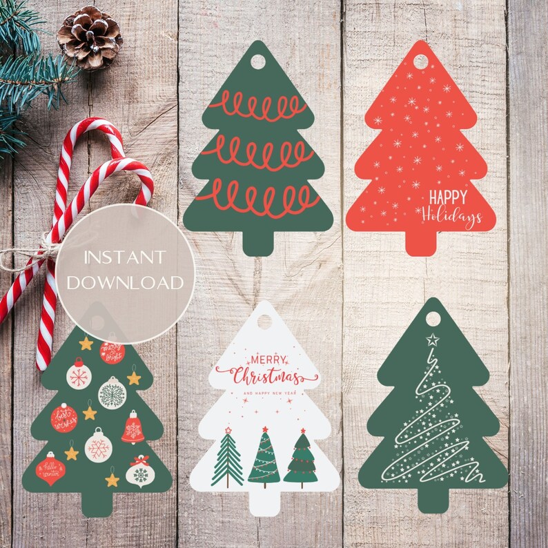 Printable Christmas Gift Tags, Holiday Gift Tags, Christmas Tags ...