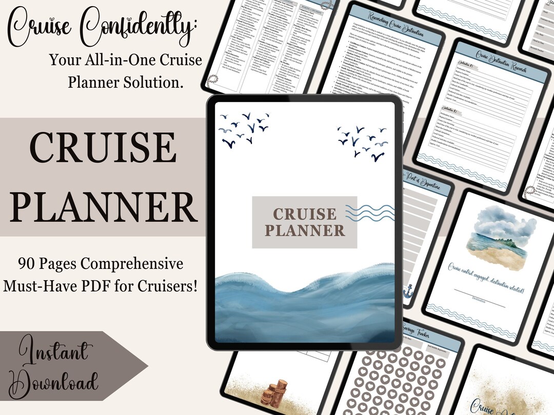 Cruise Planner and Travel Journal Printable or Digital Cruise Itinerary ...