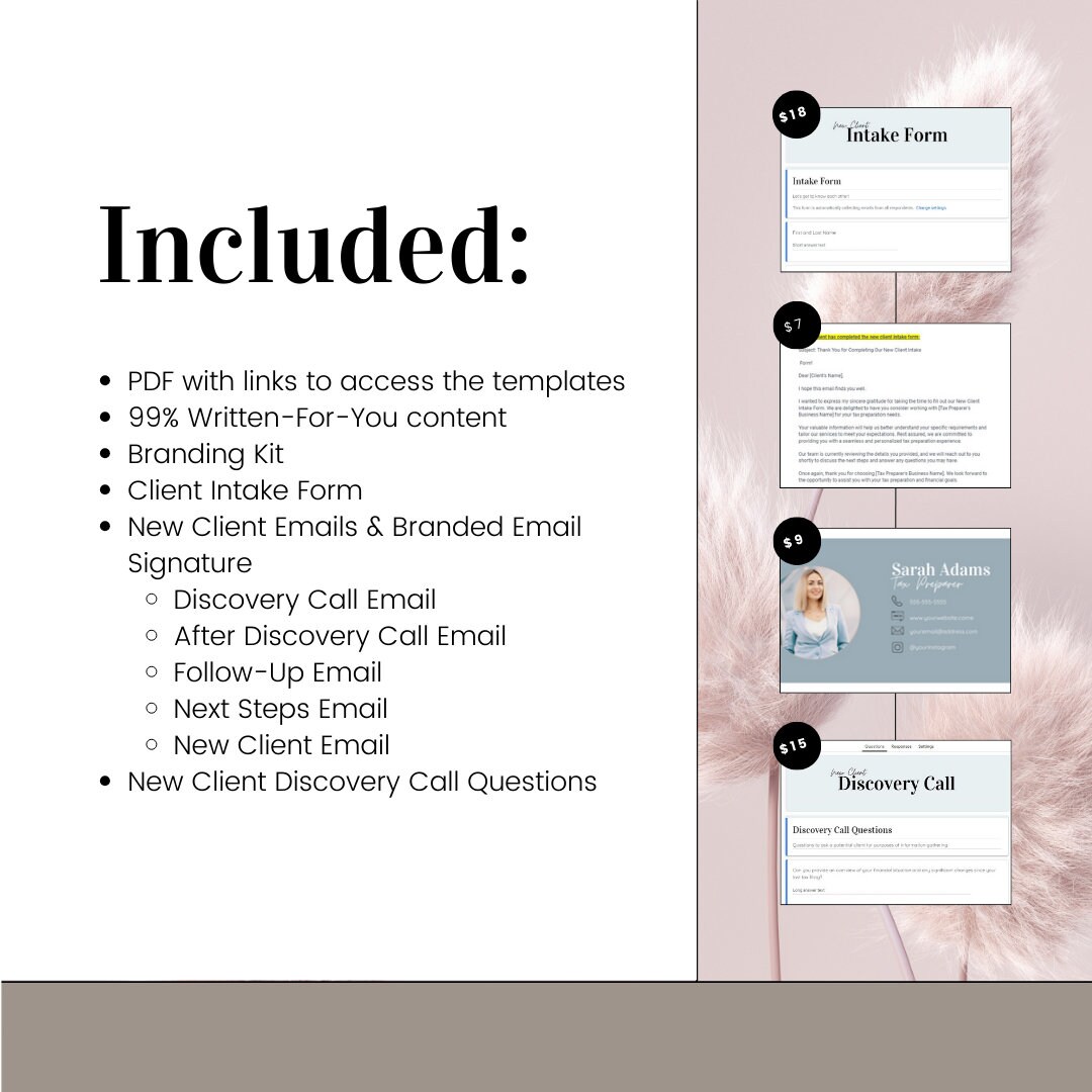 Tax Preparer New Client Onboarding Bundle - Printable & Digital, Fully ...