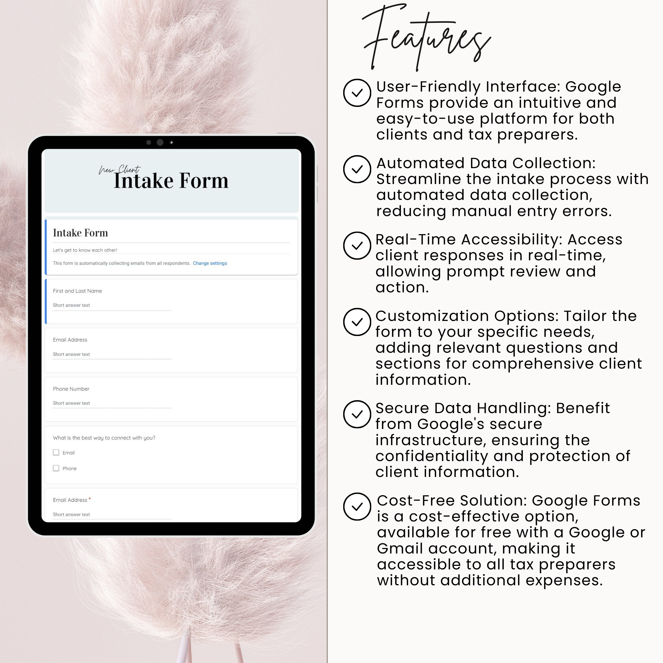 Tax Preparer New Client Intake Form Template - Printable & Digital ...