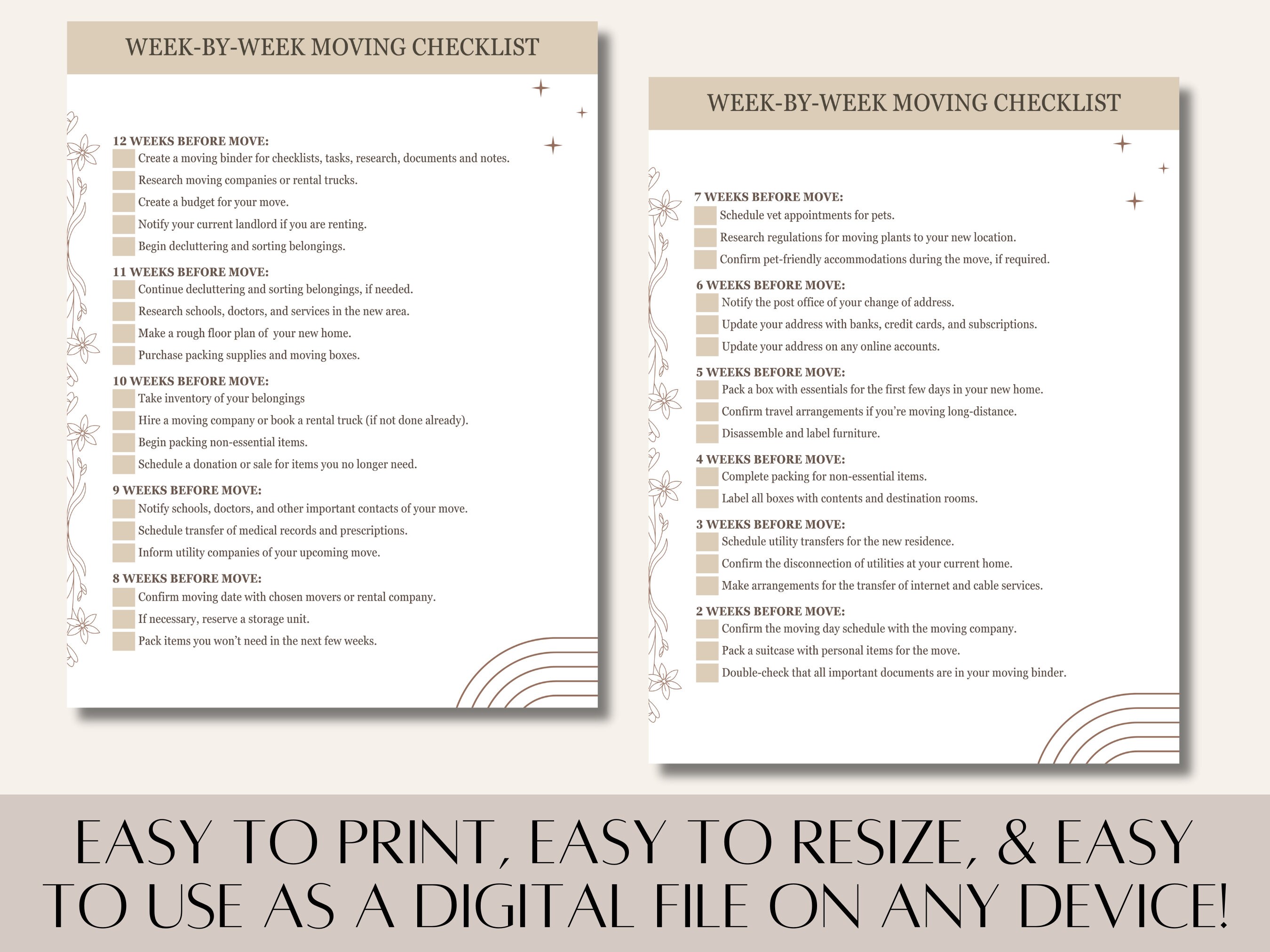 Moving Checklist Printable - Complete Guide for a Stress-free Move ...