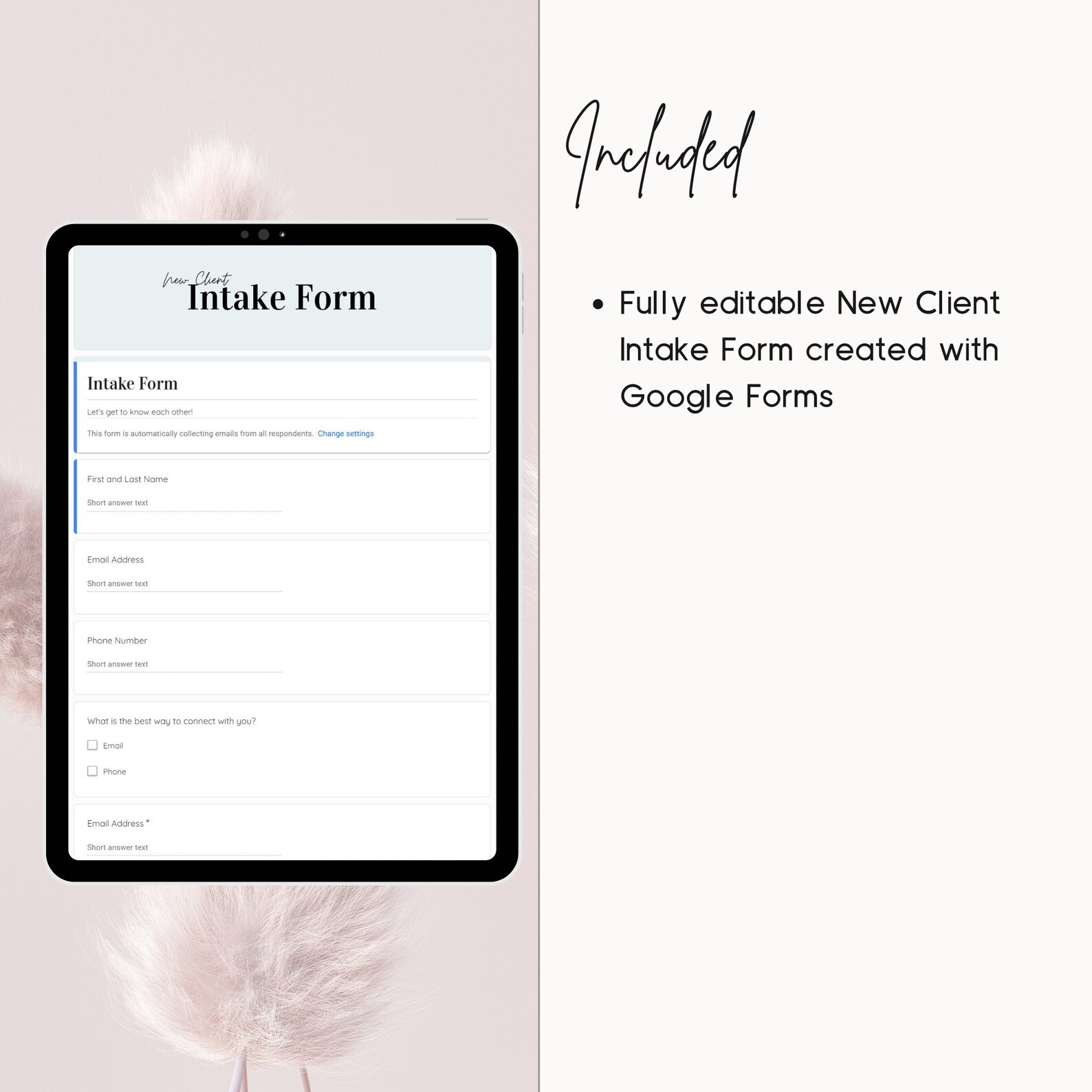 Tax Preparer New Client Intake Form Template - Printable & Digital ...