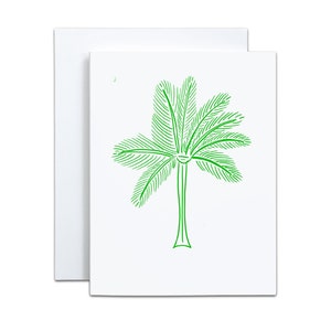 Palm Tree Card Set of 8, Colorful Card, Summer Stationery, Tropical ...