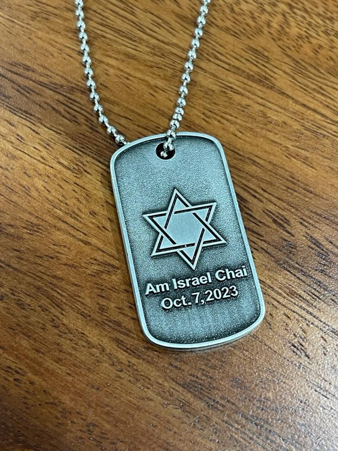 Star of David Military Necklace Am Israel Chai / Oct 7, 2023 - Etsy