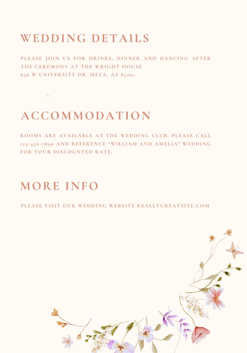 Minimalist Simple Pink Wedding Invitations: Ideal for Modern Weddings ...