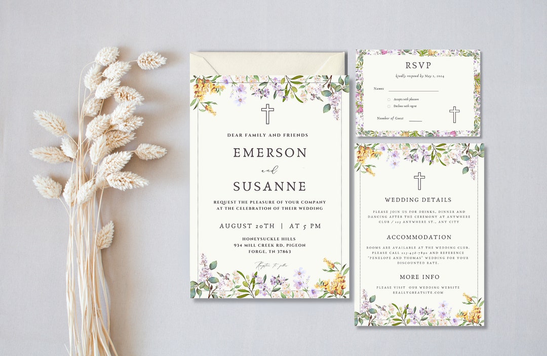 Elegant Cross Invitations for Wedding: Affordable | Invitation ...