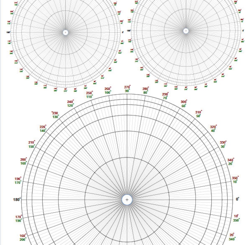 Circular Polar Graph Templates – Fibonacci Quilling Board - Etsy