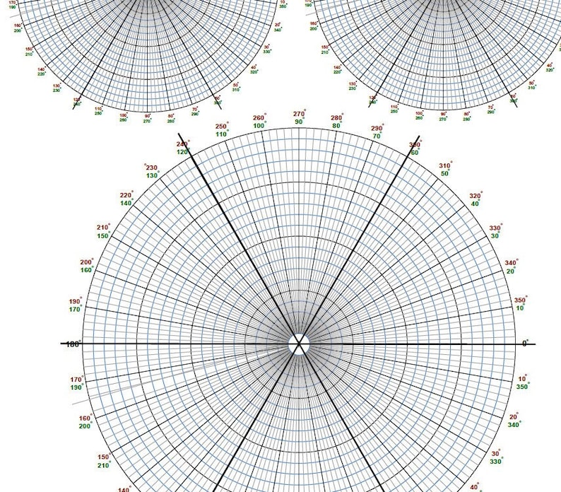 Quilling Board Circular Polar Graph Template: Universal and Pie - Etsy