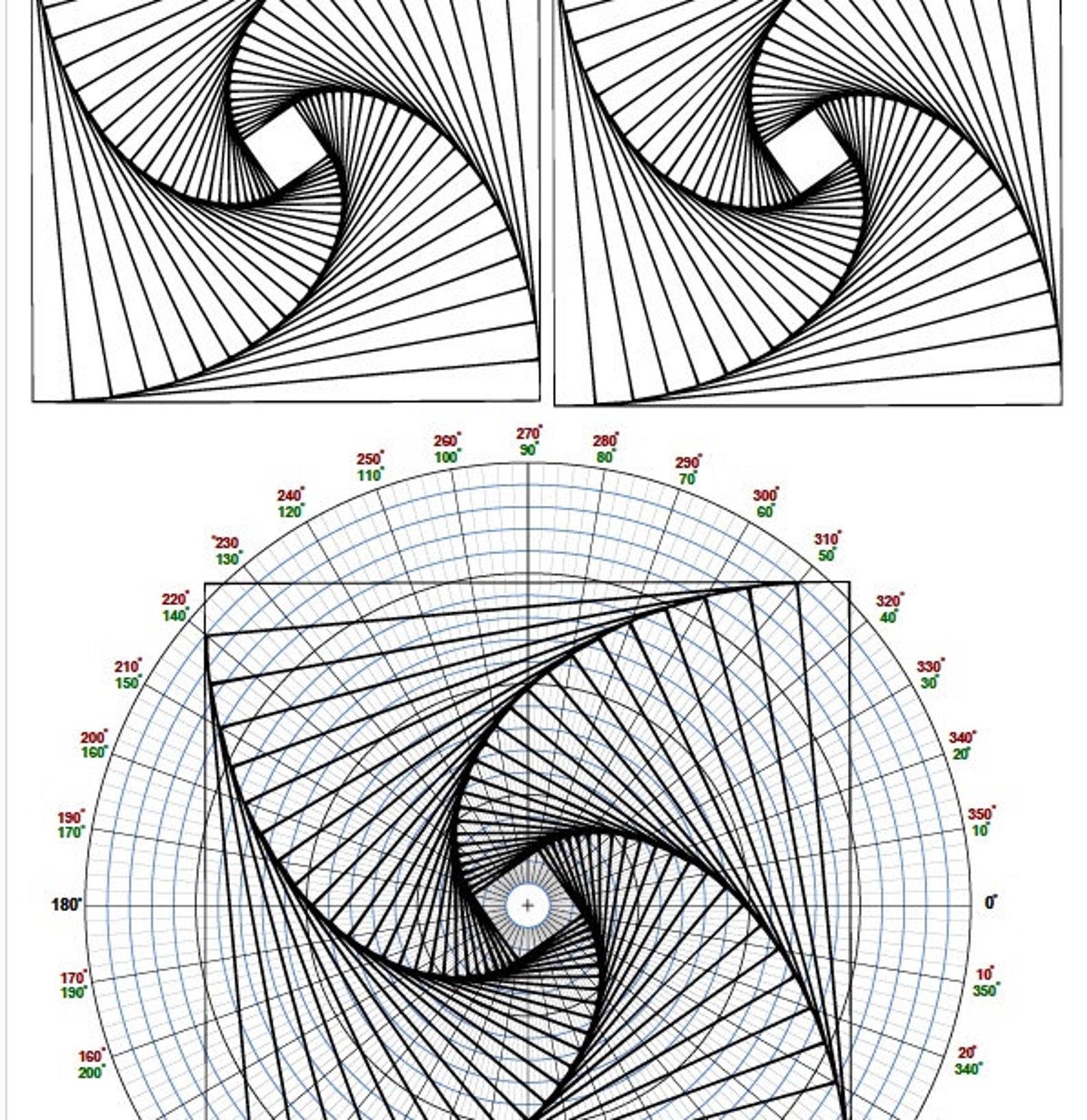 Circular Polar Graph Templates – Fibonacci Quilling Board - Etsy