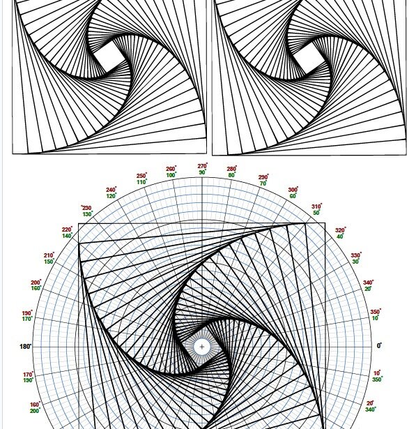 Circular Polar Graph Templates – Fibonacci Quilling Board - Etsy