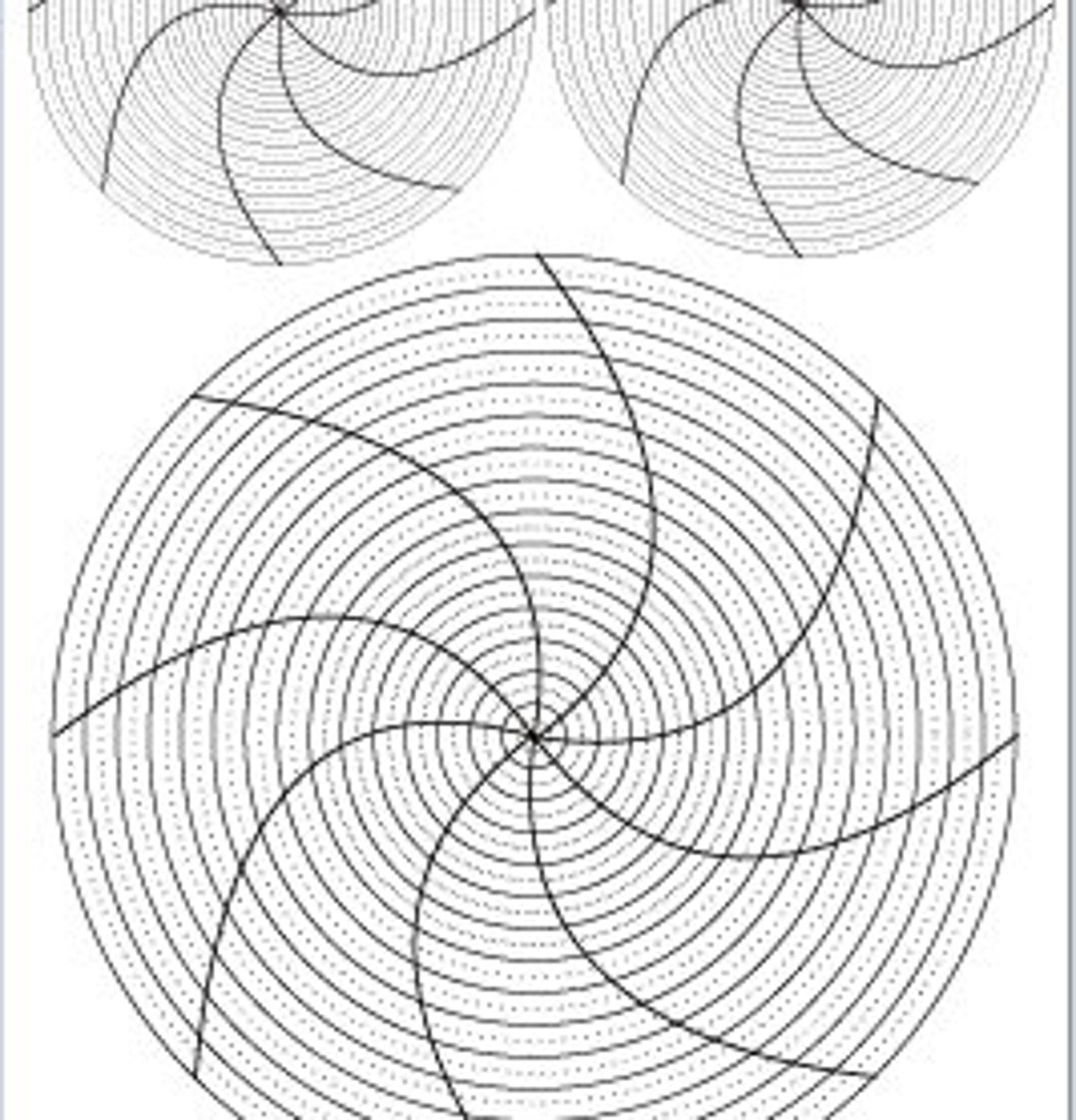 Quilling Board Circular Polar Graph Template: Geometric Spiral - Etsy