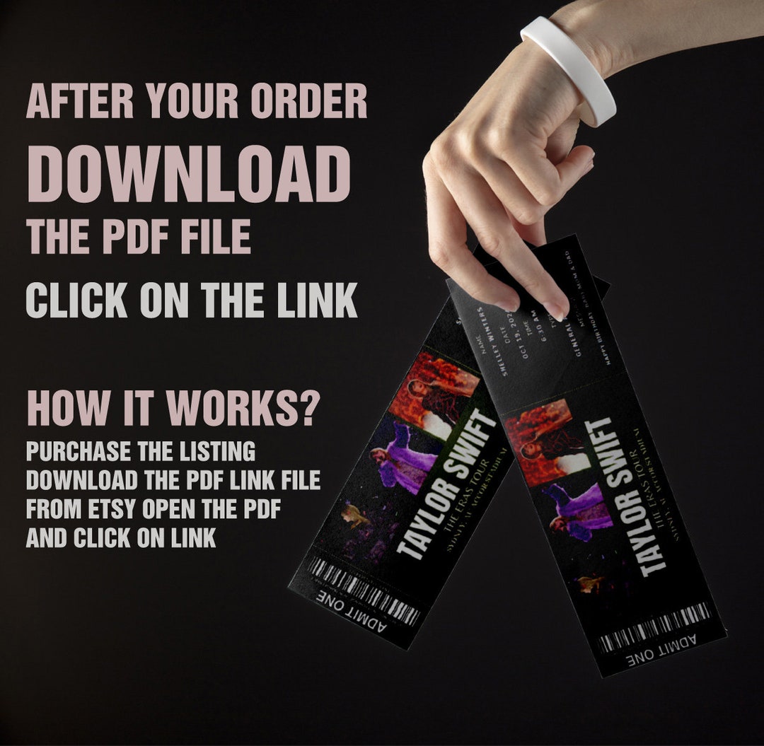 Editable Taylor Swift Concert Ticket, DIY Musical Template, Surprise ...