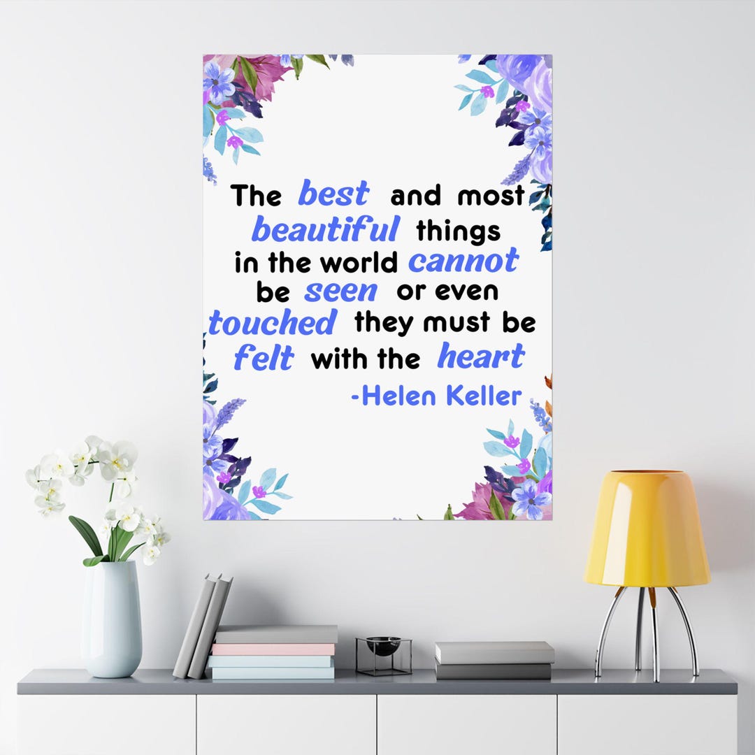 Helen Keller Quote, Inspirational Quote, Inspirational Poster, Wall ...