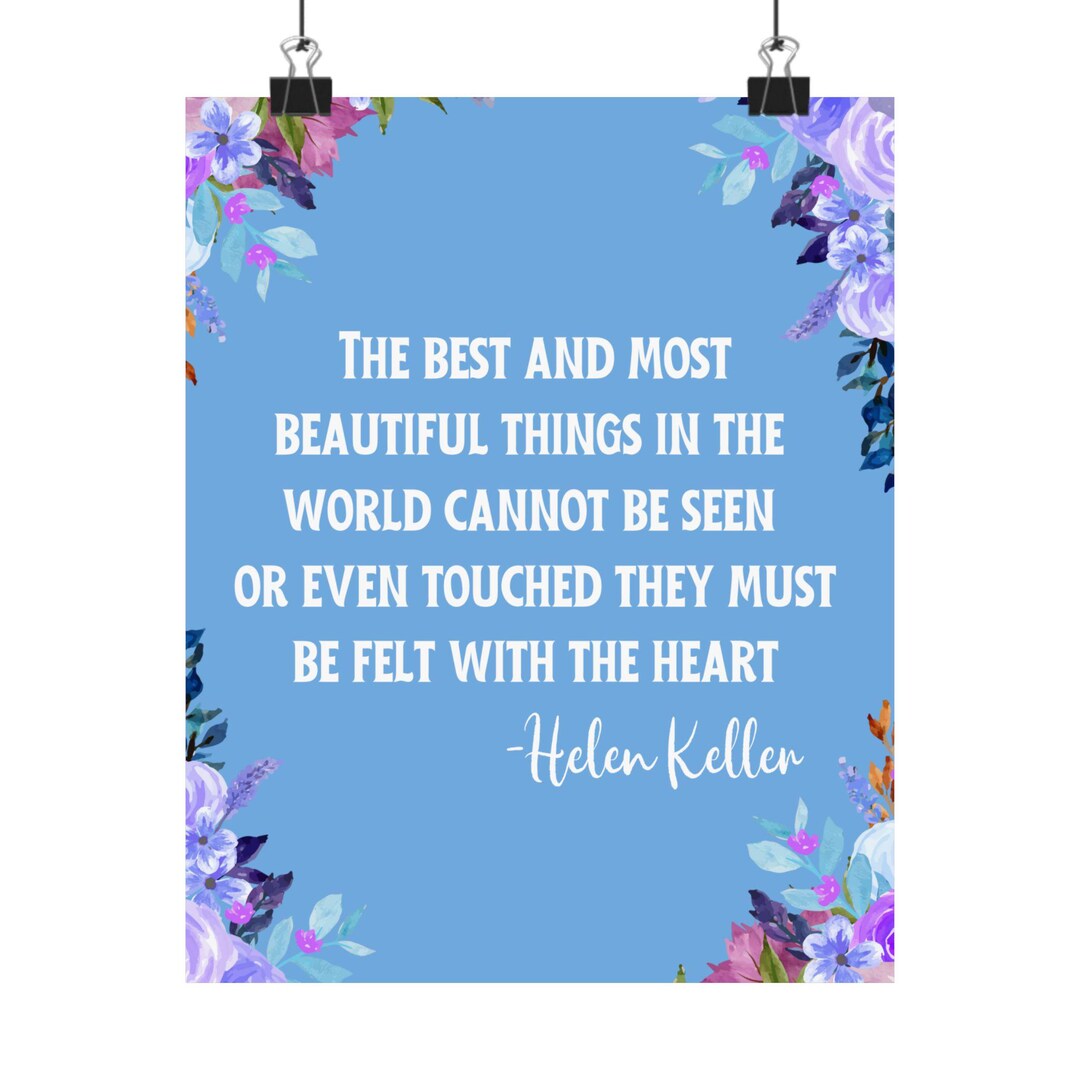 Helen Keller Quote, Inspirational Quote, Inspirational Poster, Wall ...