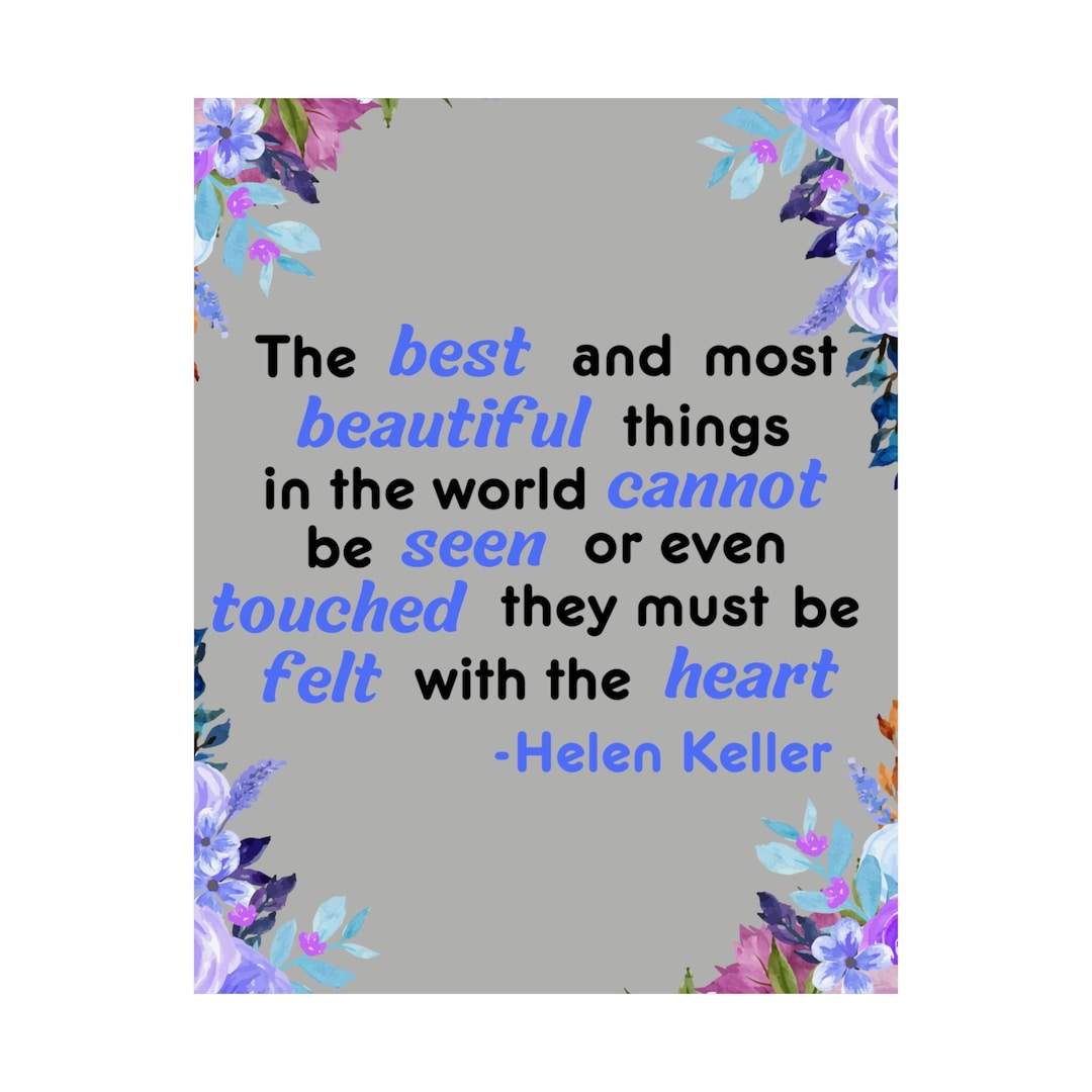Helen Keller Quote, Inspirational Quote, Inspirational Poster, Wall ...