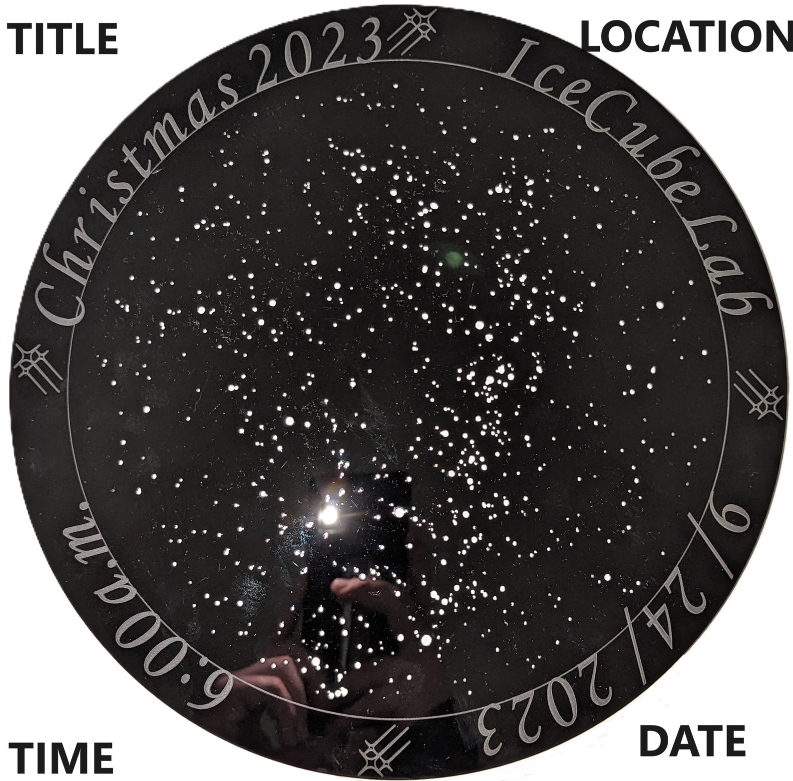 Personalized Star Map Disc Customizable Constellation Patterns for ...