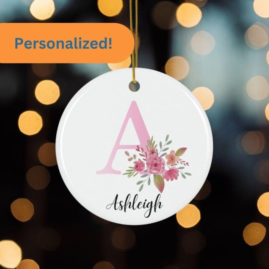 Personalized Name Christmas Ornament Female Name Hanging Ornament ...