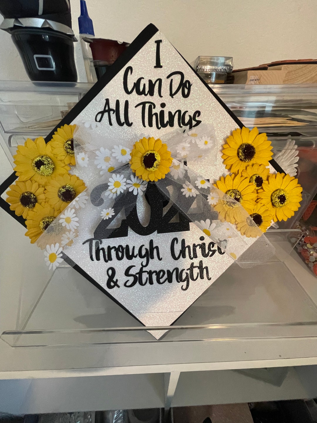 I Can Do All Things Graduation Cap Topper Handmade - Etsy