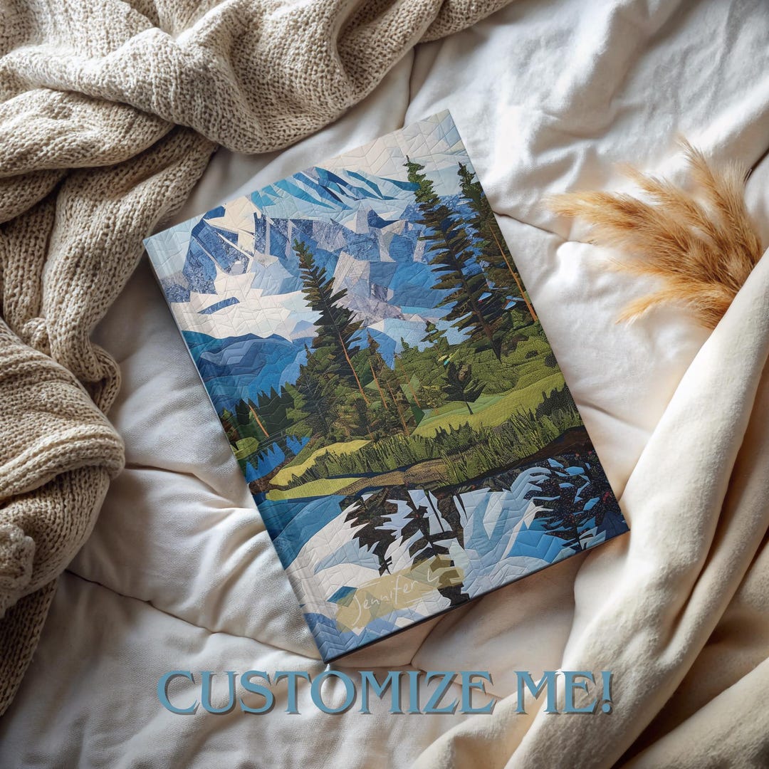 Personalized Quilt Mountain Journal Custom Landscape Notebook 150 Page ...