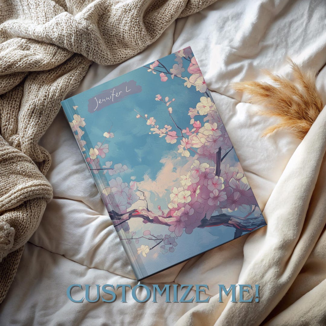 Personalized Cherry Blossom Journal: Pastel Sakura Art Notebook ...