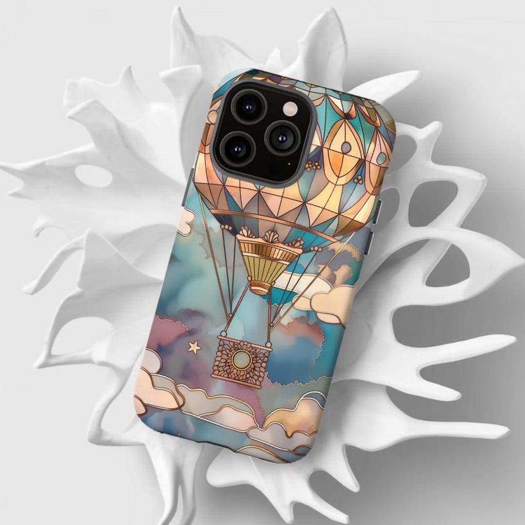 Stained Glass Hot Air Balloon Phone Case: Whimsical Iphone, Samsung ...