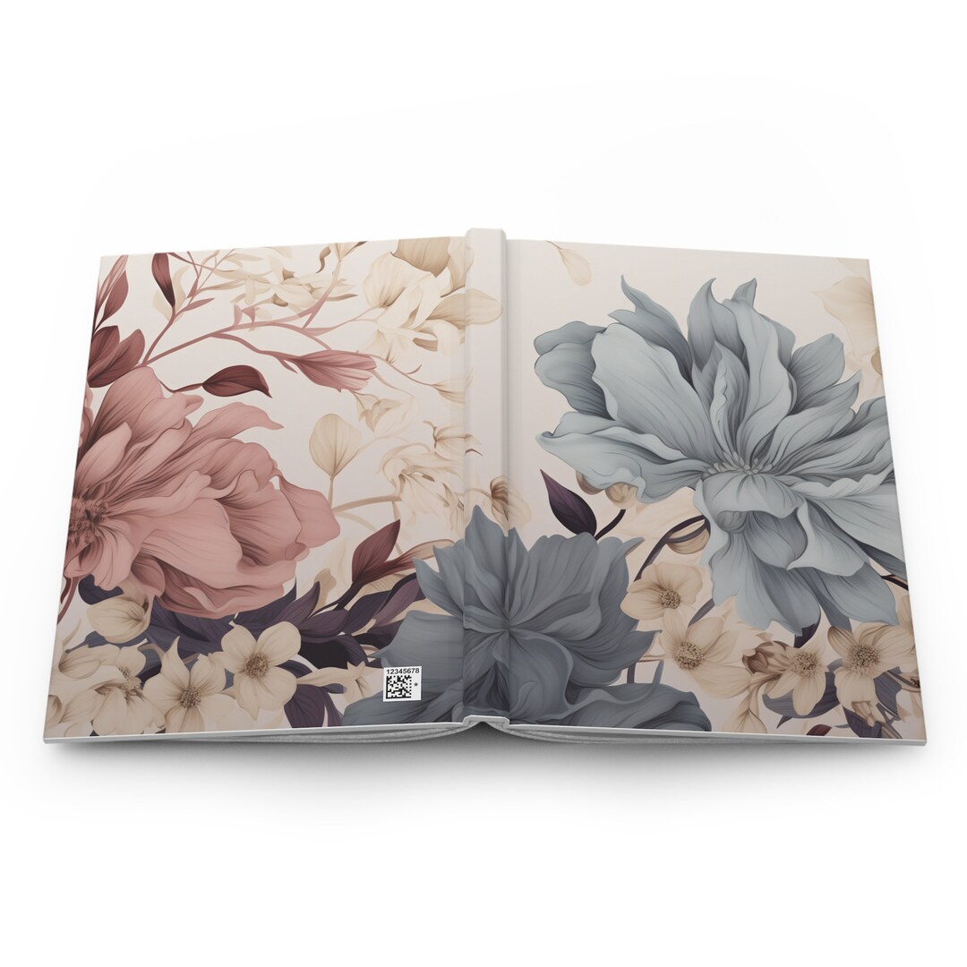 Floral Journal With Blooming Peonies 150 Pages, Calming Diary or ...