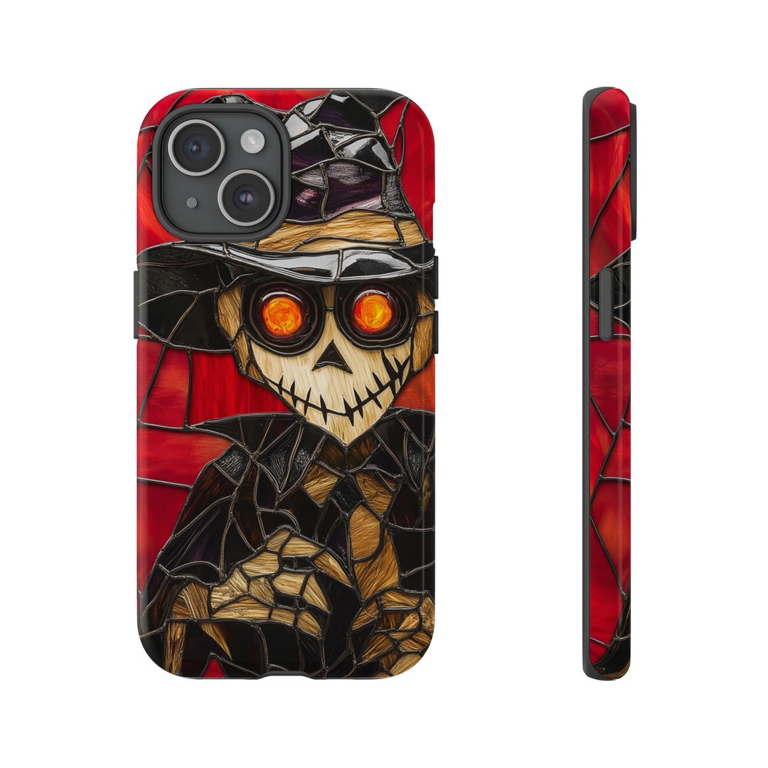 3D Stained Glass Sinister Scarecrow Phone Case, Dual-layer Protective ...