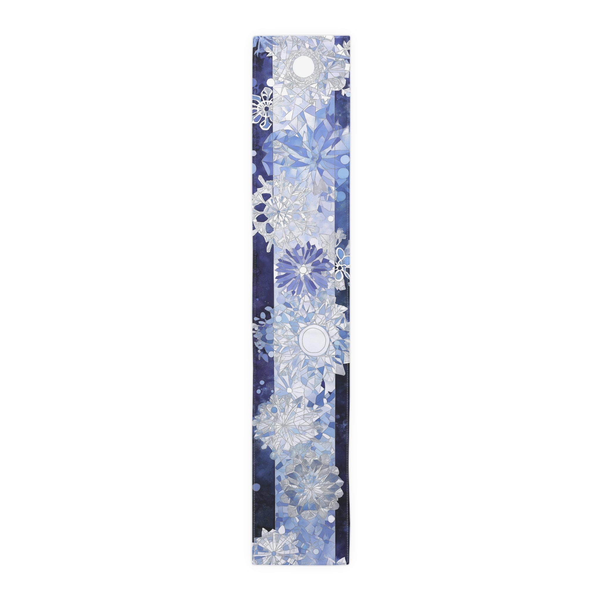 Icy Blue Snowflake Table Runner: Geometric Winter Holiday Decor - Etsy