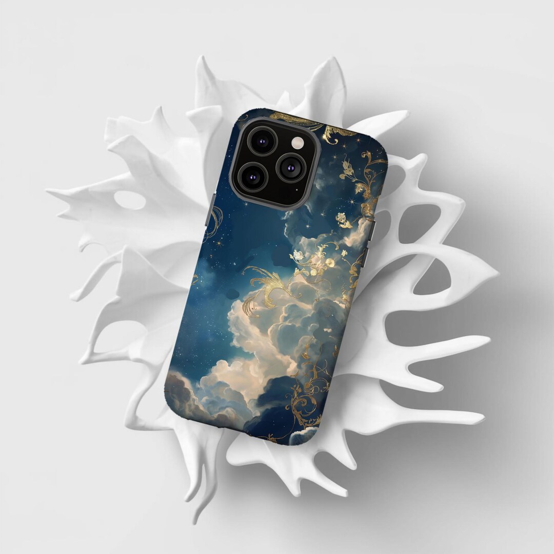 Starry Night Sky Phone Case, Floral Design, iPhone Samsung Galaxy Pixel ...
