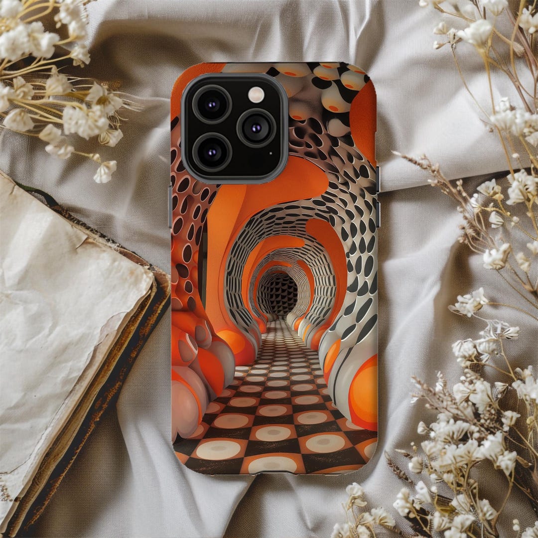 Kinetic Pop Art Phone Case: 1960s Groovy Optical Illusion - Etsy