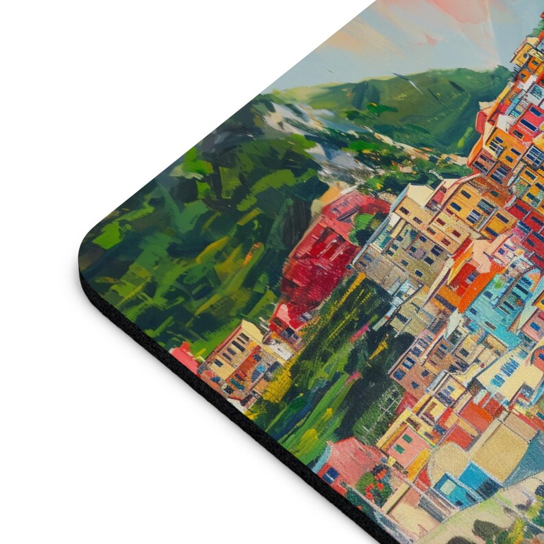 Cinque Terre Italian Coast Mouse Pad: Landscape Art Desk Decor - Etsy