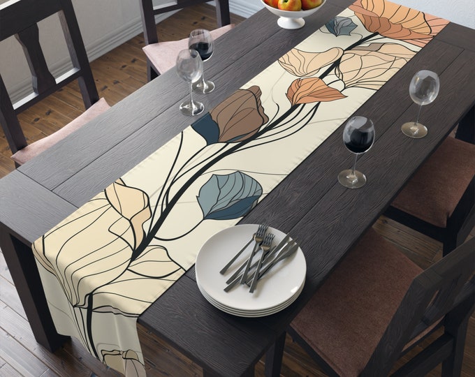 Red Chenille Elegant Table Runner, Modern Red Table Runner, Holiday ...