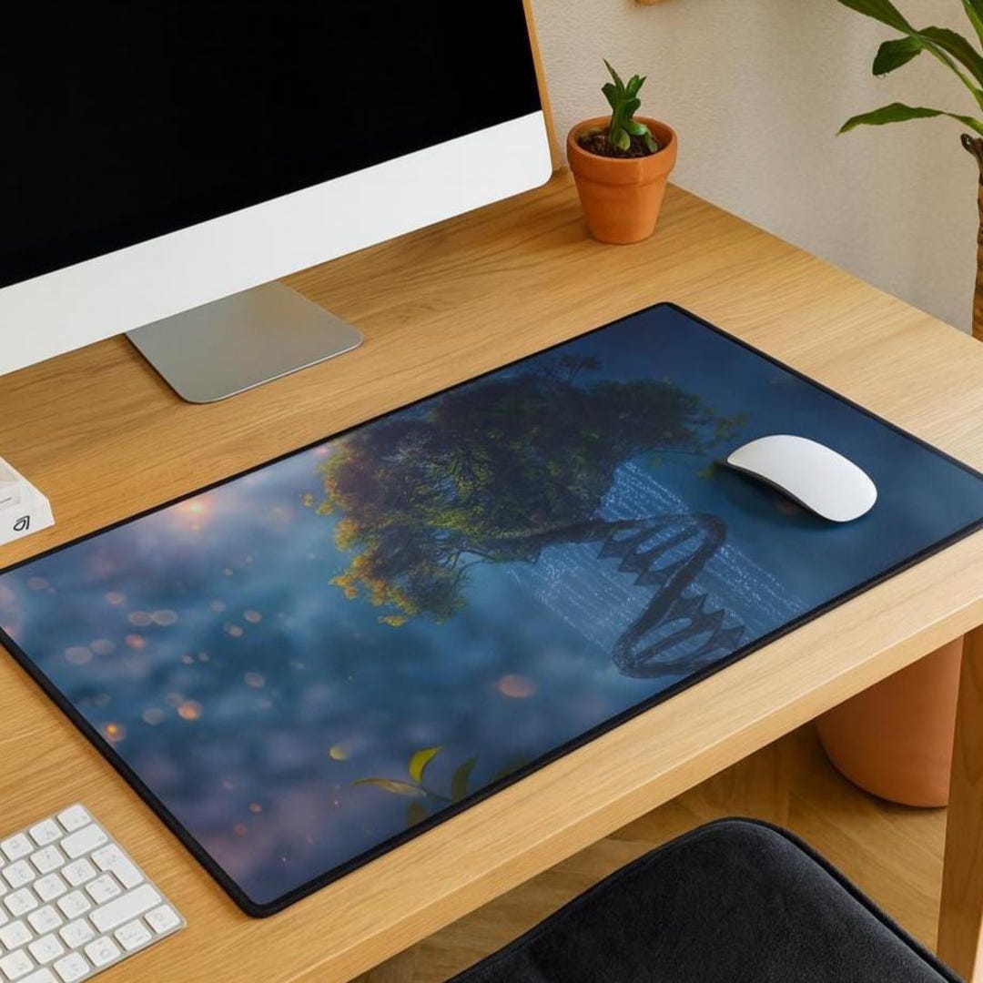 DNA Tree of Life Art Desk Mat: Personalized Scientist Workstation Mat ...
