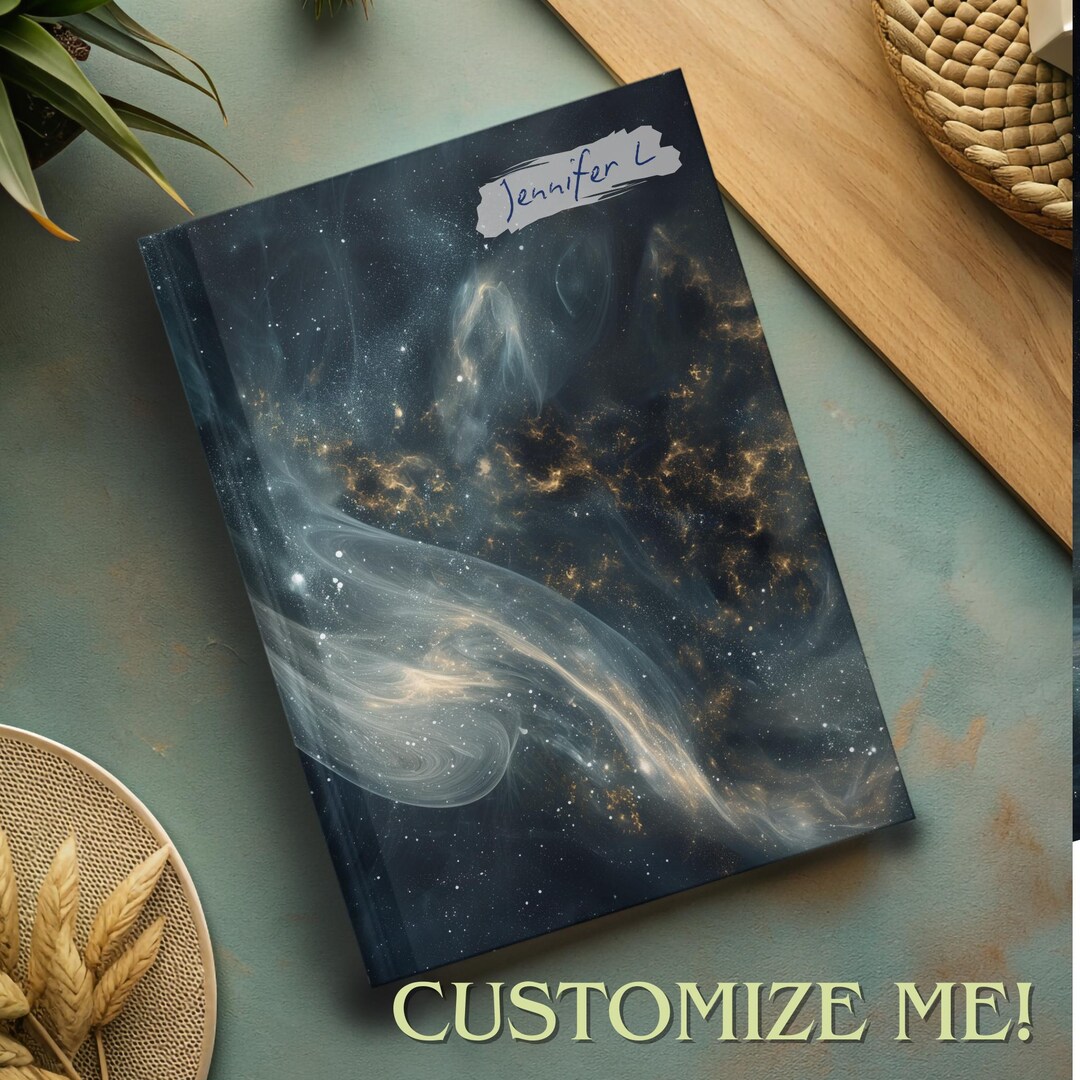 Personalized Night Sky Journal: Abstract Stars Hardcover Astronomy ...