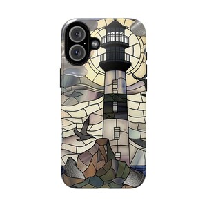 Lighthouse Phone Case 3D Stained Glass Illusion, Picturesque, Unique ...