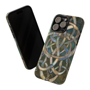 Celtic Knot Phone Case: 3D Stained Glass Design - Etsy